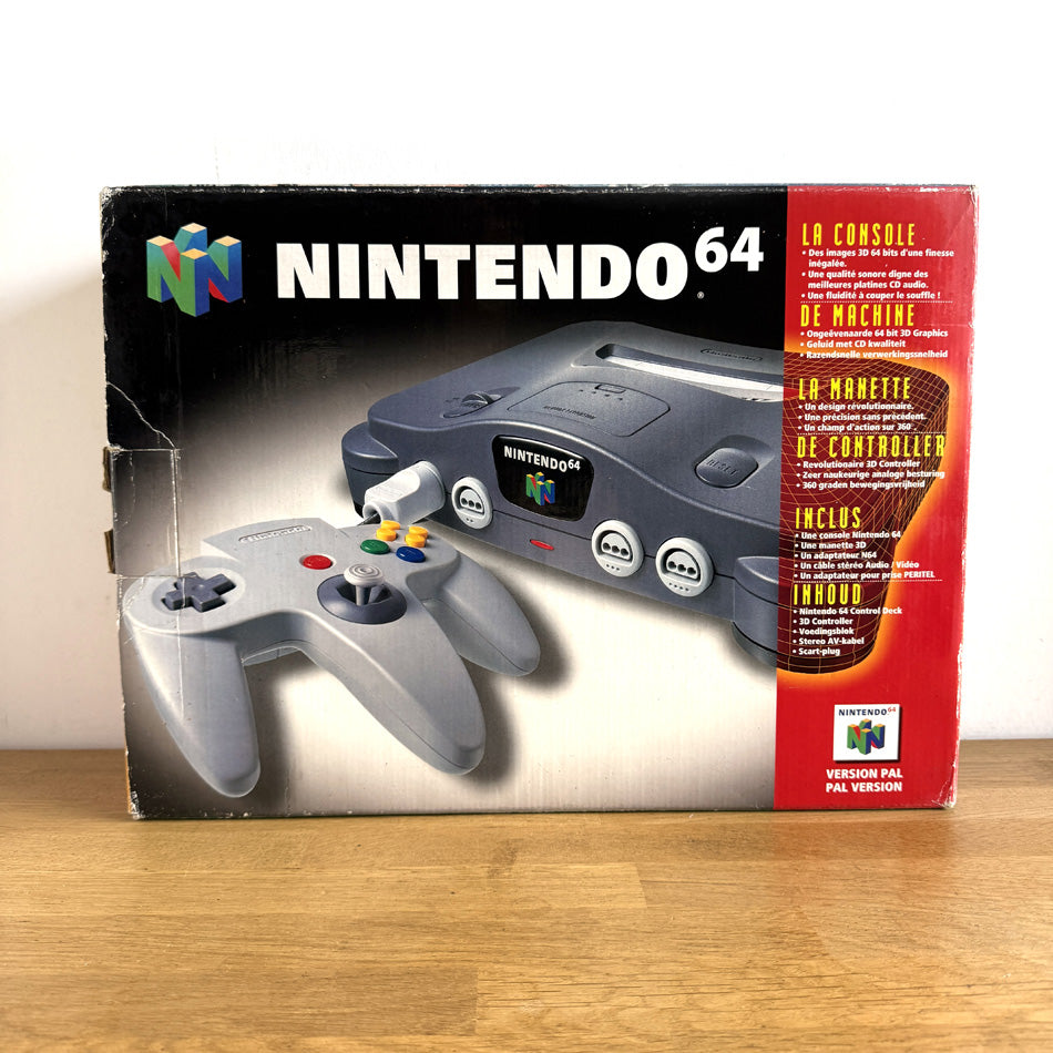 Nintendo 64 console (PAL French version) + Super Mario 64 game + Memor ...
