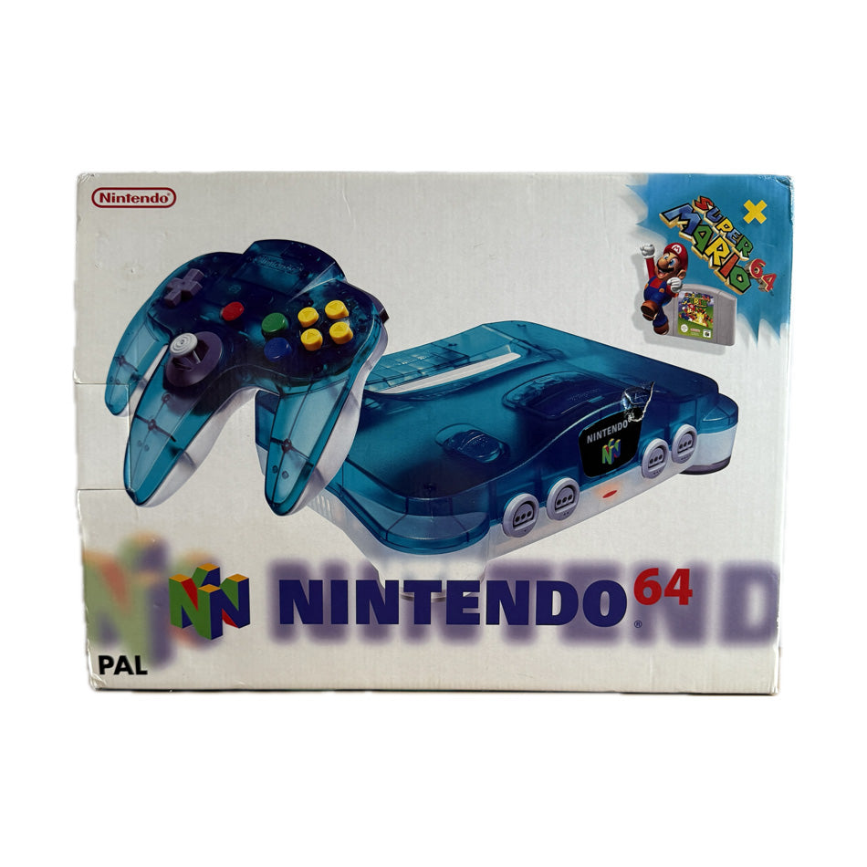 Nintendo 64 Console Edition Funtastic Clear Blue Super Mario 64 Pack ...