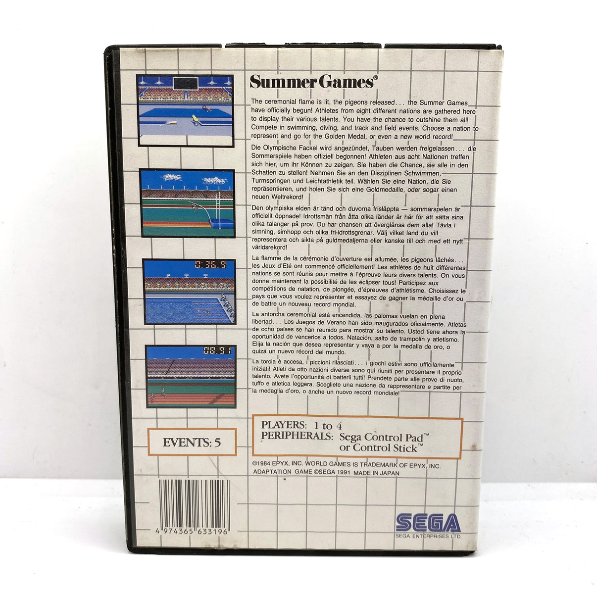 Summer Games Sega Master System – Retromania